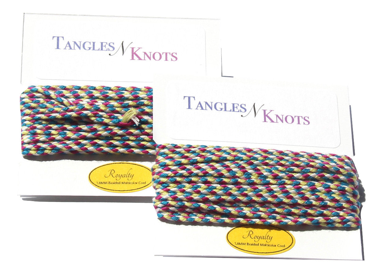 Nylon Braided Multi-Color Cord - Royalty – Tangles'n Knots